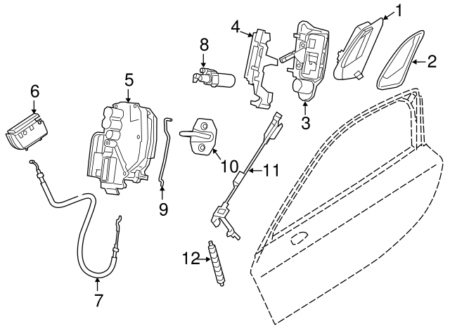 Genuine BMW 51-21-7-242-354 | Lock | FREE Shipping on Most Orders $499 ...