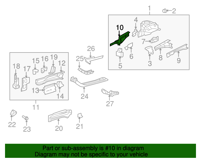 2008-2015 Scion xB Front Panel 53711-12270 | Toyota Parts Center