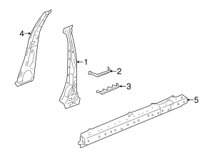 64620-T2A-A00ZZ - Inner Pillar 2013-2017 Honda Accord | Honda Parts Online