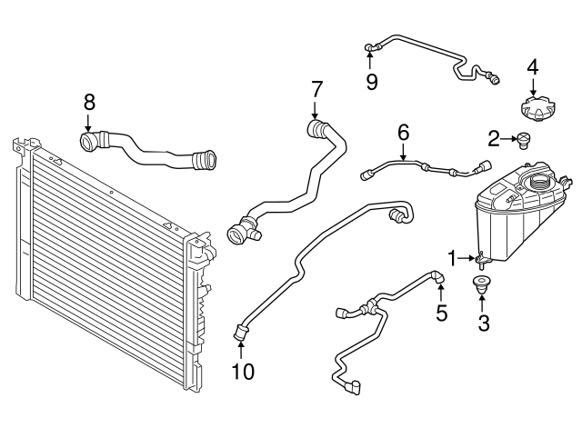 17-12-5-A09-423 - Overflow Hose 2017-2019 BMW | Genuine BMW Parts