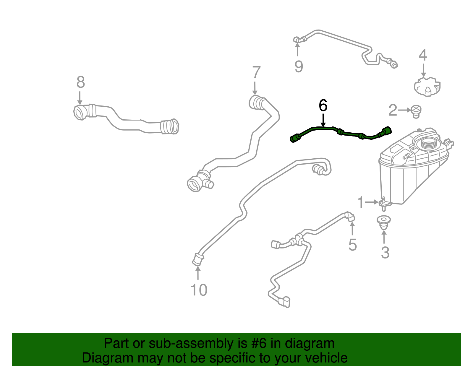 17-12-5-A09-423 - Overflow Hose 2017-2019 BMW | Genuine BMW Parts