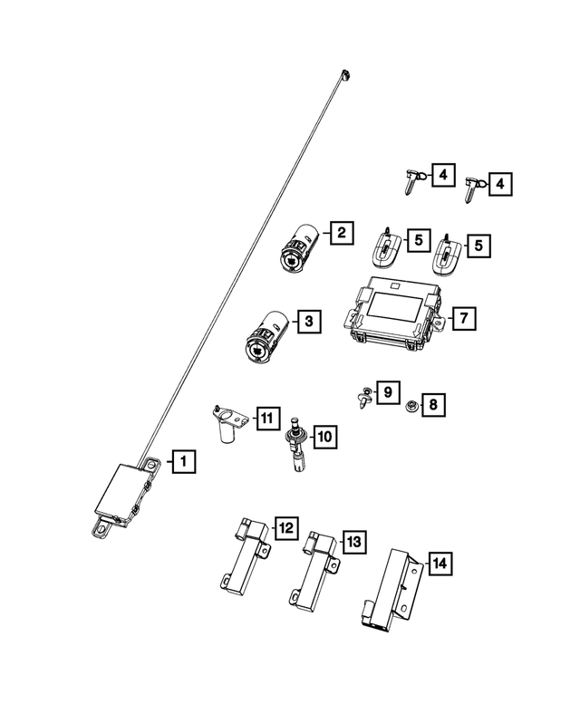 2016-2021 Jeep Grand Cherokee Keyless Ignition Node Module 68299963AC ...