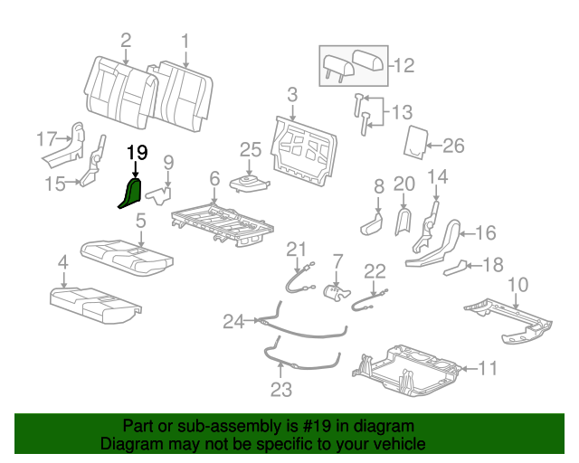 Seat Trim Panel - GM (25886545) | GMPartsDirect.com