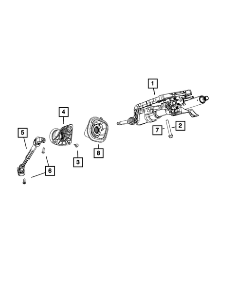 Steering Column and Intermediate Shaft for 2015 Jeep Grand Cherokee ...