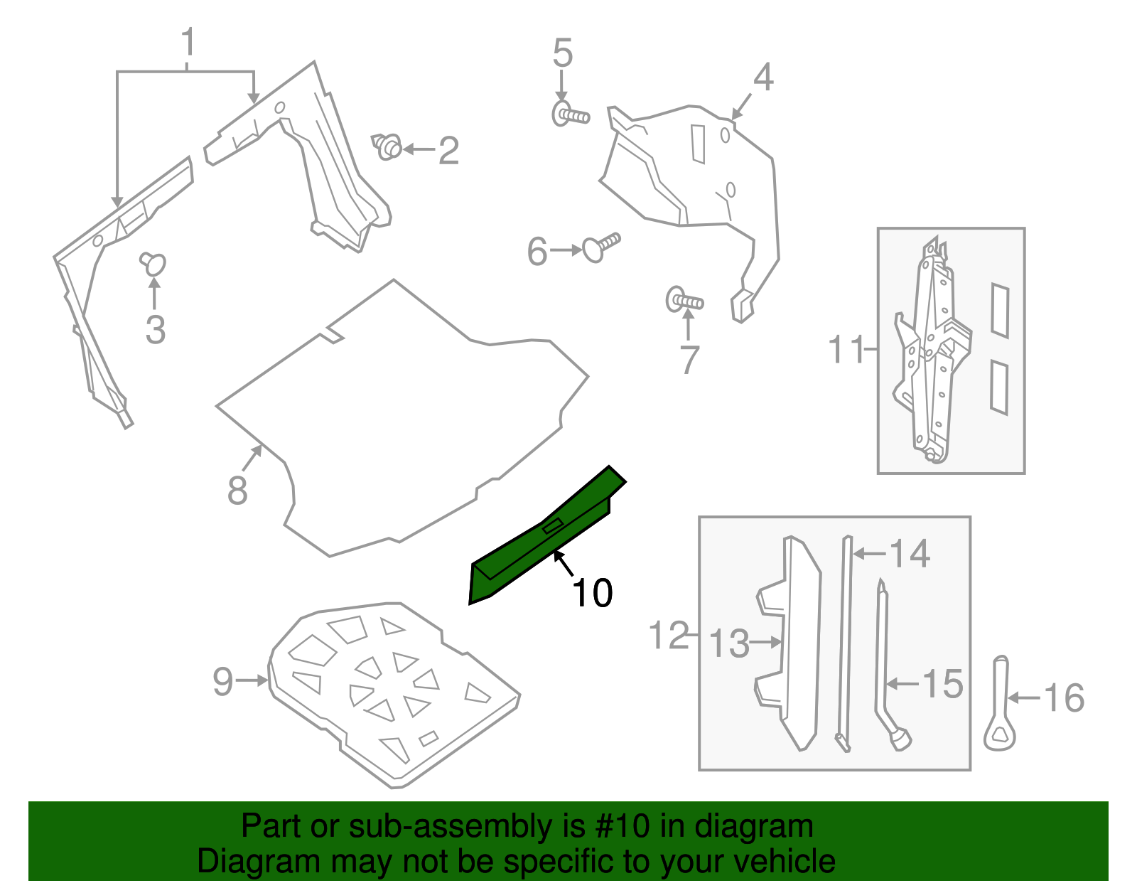 2013-2019 Nissan Sentra Rear Panel Trim 84921-3SG0A | Temecula Nissan Parts