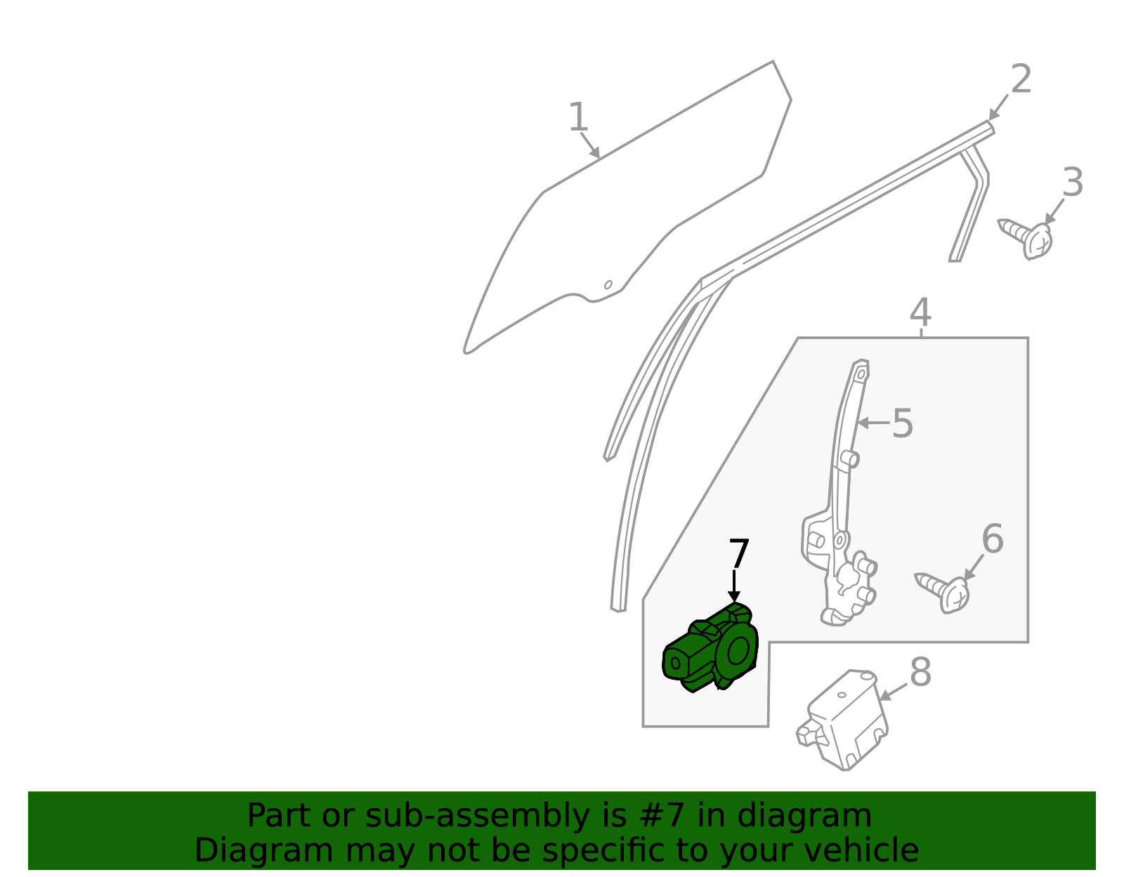 2016-2023 Lincoln | Window Motor | FA1Z-5823395-A | Walls' Ford Parts