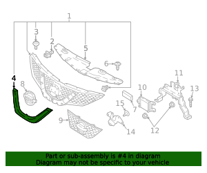 2017-2019 Nissan Finish Molding 62382-6MA0A | OEM Parts Online