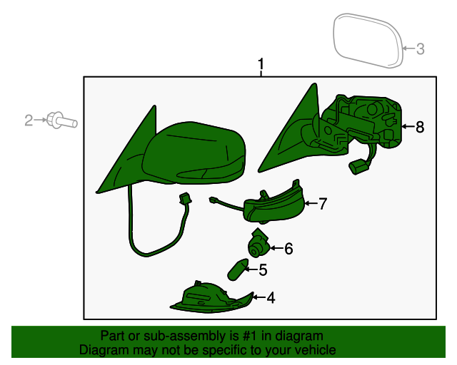 2010 Lexus Mirror Assembly 87906-30340-J0 | OEM Parts Online