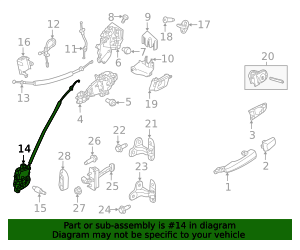 2018-2022 Land Rover Door Lock Actuator Motor LR117160 | AutoNation Parts