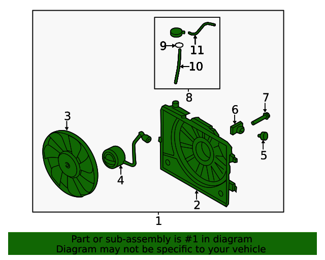Genuine Fan Assembly for 2018-2022 Hyundai Accent | Part# 25380-H9050 ...