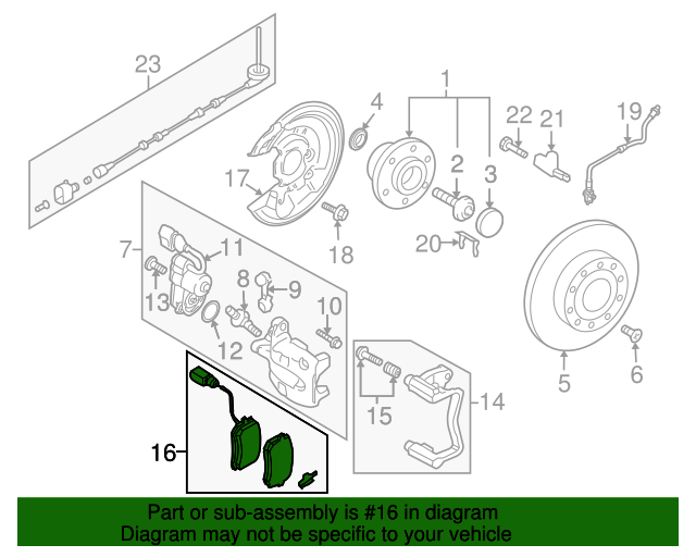 3AA-698-451-B - Brake Lining 2006-2018 Volkswagen | Volkswagen Parts ...