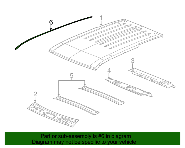 2011-2020 Dodge Durango Roof Molding - Passenger Side (RH) 55079372AE ...