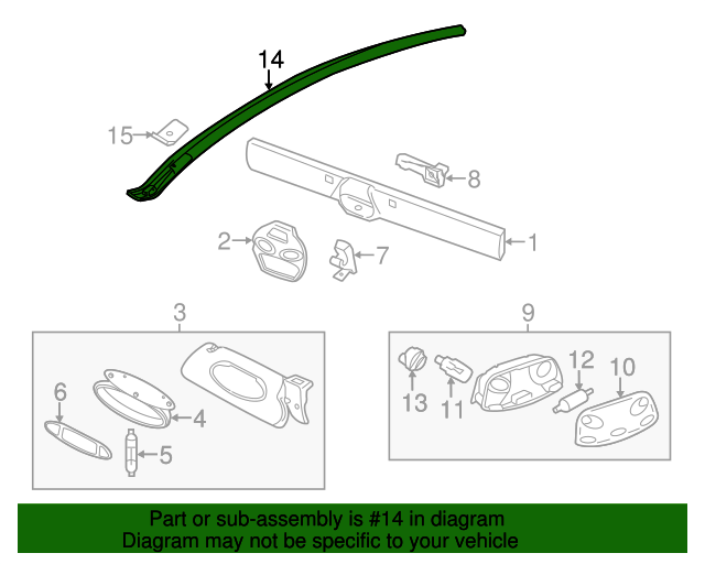 2007-2012 Porsche 911 Rail Trim 997-555-195-01-A11 | Porsche Marin
