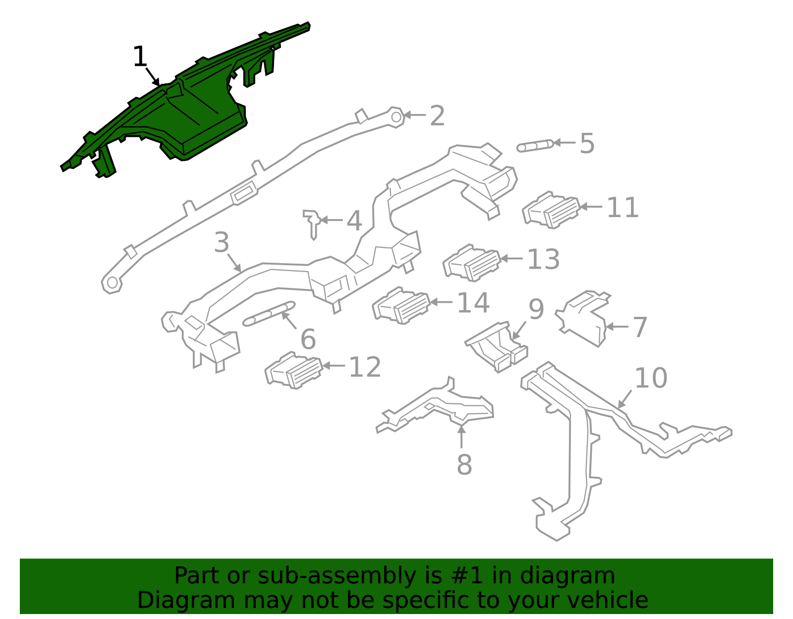 2025 Ford Explorer Defroster Duct RB5Z-18490-A | TascaParts.com
