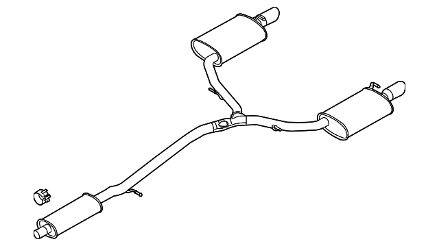 Genuine OEM Ford Part - Muffler And Pipe Assembly Rear 8A5Z-5230-A ...