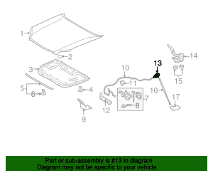 53601-52010-C1 - Hood Release Handle 2008-2023 Lexus | AutoNation Parts
