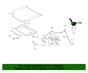 53420-60070 - Hood Hinge 2010-2023 Lexus GX460 | AutoNationParts.com