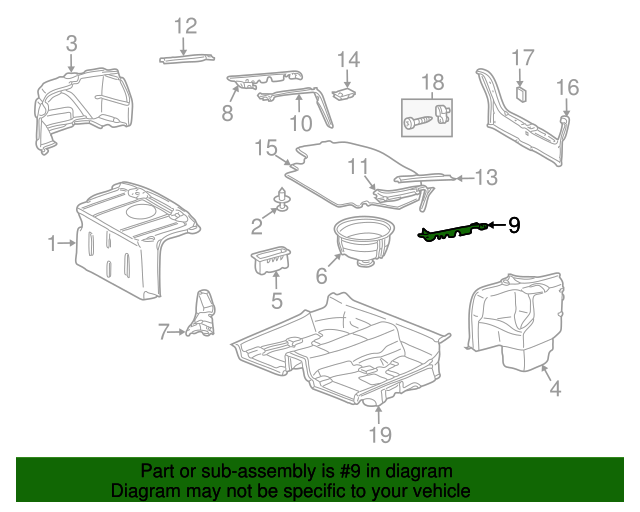 215-693-01-33-7C45 - Trunk Trim Panel Clip 2000-2006 Mercedes-Benz ...