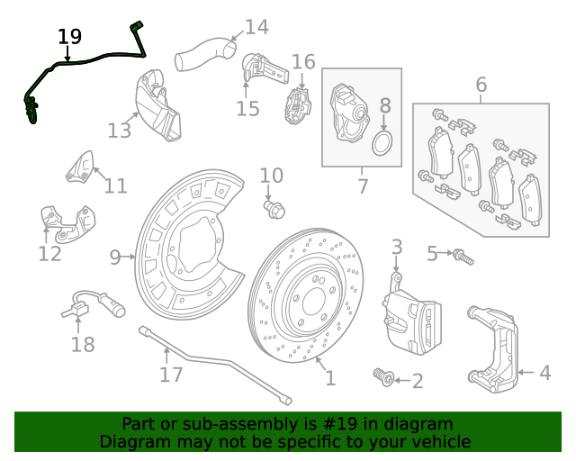 190-540-78-04 - ABS Wheel Speed Sensor 2018-2021 Mercedes-Benz ...