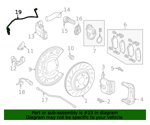 190-540-78-04 - ABS Wheel Speed Sensor 2018-2021 Mercedes-Benz ...