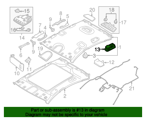2017-2020 Genesis G80 Reading Lmp Assembly 92871-B1000-RRY | OEM Parts ...
