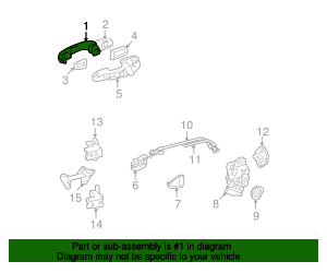 2001-2015 Toyota Handle, Outside 69211-12220-A0 | Toyota Parts