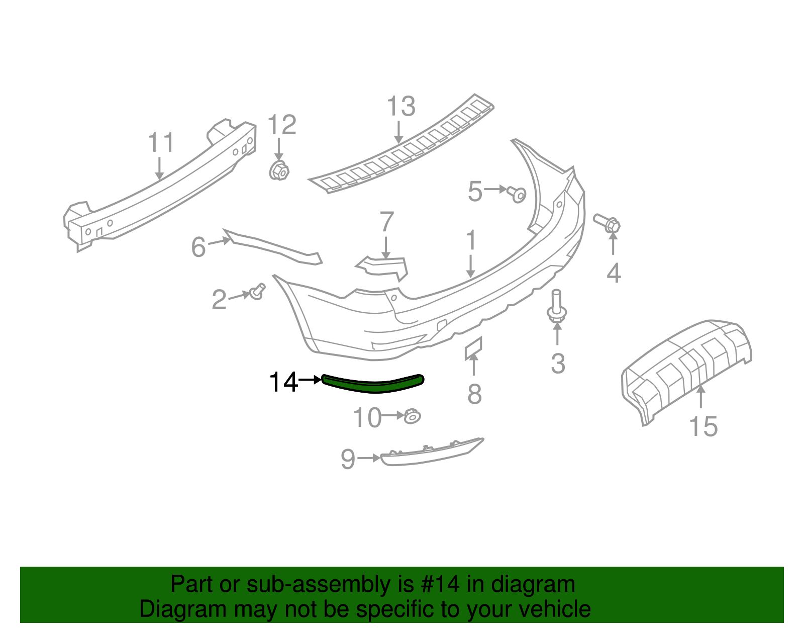 Bumper Corner Molding SOA7181004 | Subaruparts.com | Subaru Parts Store