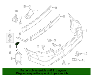 2009-2022 Nissan Side Bracket Screw 08566-6162A | Nissan Parts Plus