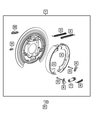 2011-2023 Mopar Parking Brake Shoe And Lining Kit 4560176AA | Mopar Estores