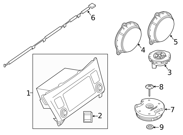 2017-2018 Nissan Rogue Sport Radio 28185-6MA0A | TascaParts.com