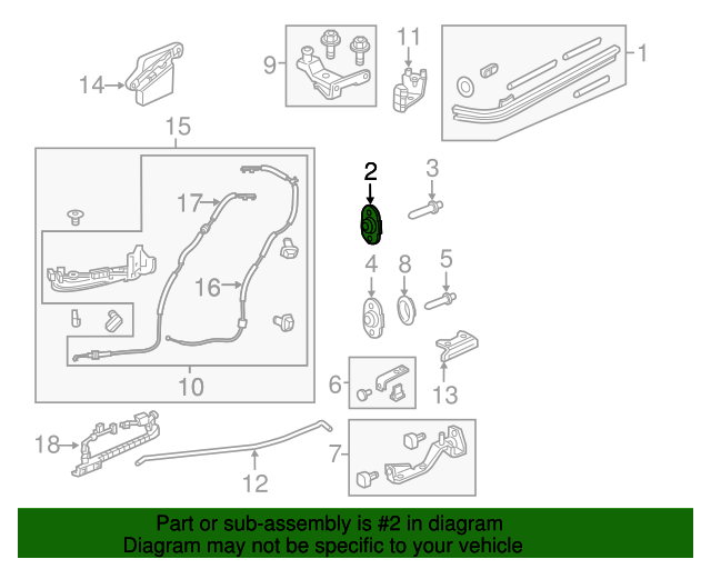72506-THR-A12 - Stopper Assembly, Slide Door (Upper) (Female) 2018-2021 ...