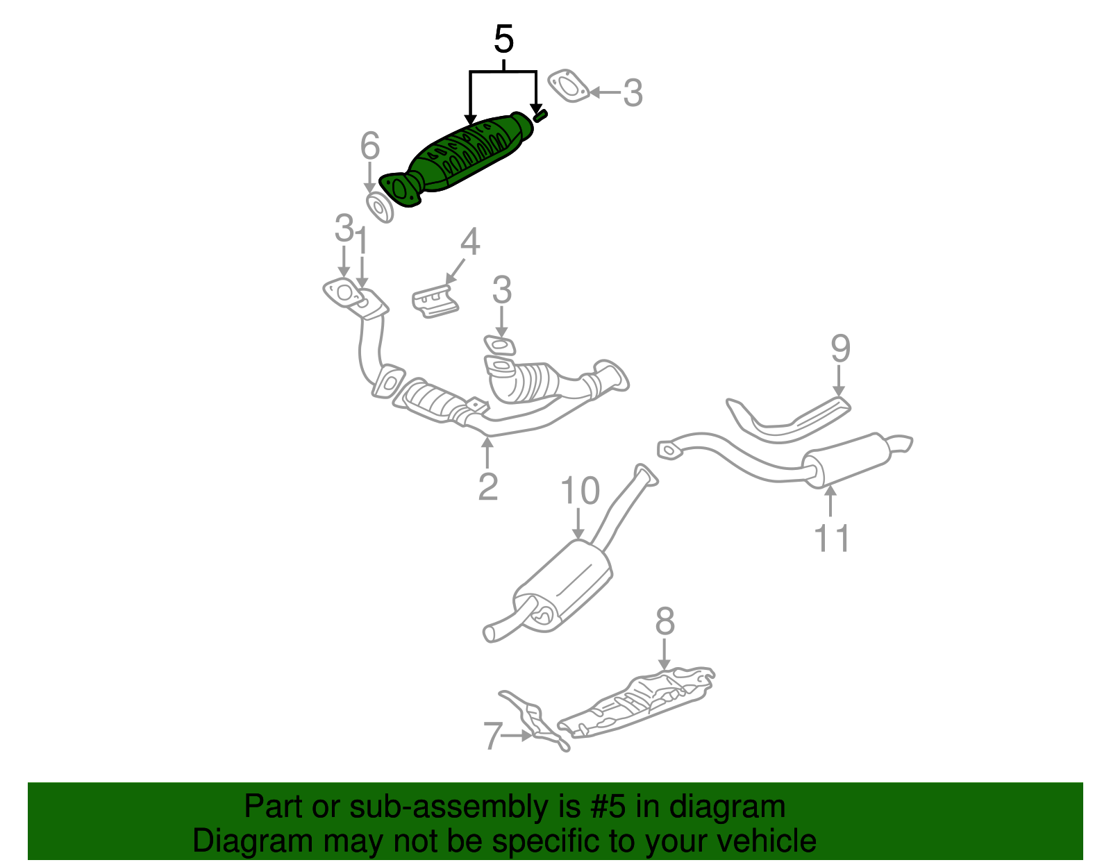 2004 Mitsubishi Montero Catalytic Converter 1584A194 | Mitsubishi Part ...
