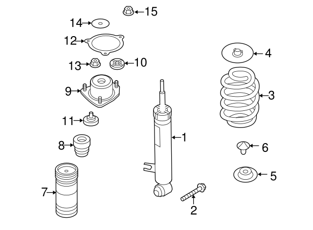 33526788778 - 2007-2014 BMW Shock Mount (33-52-6-788-778) | BMW of ...