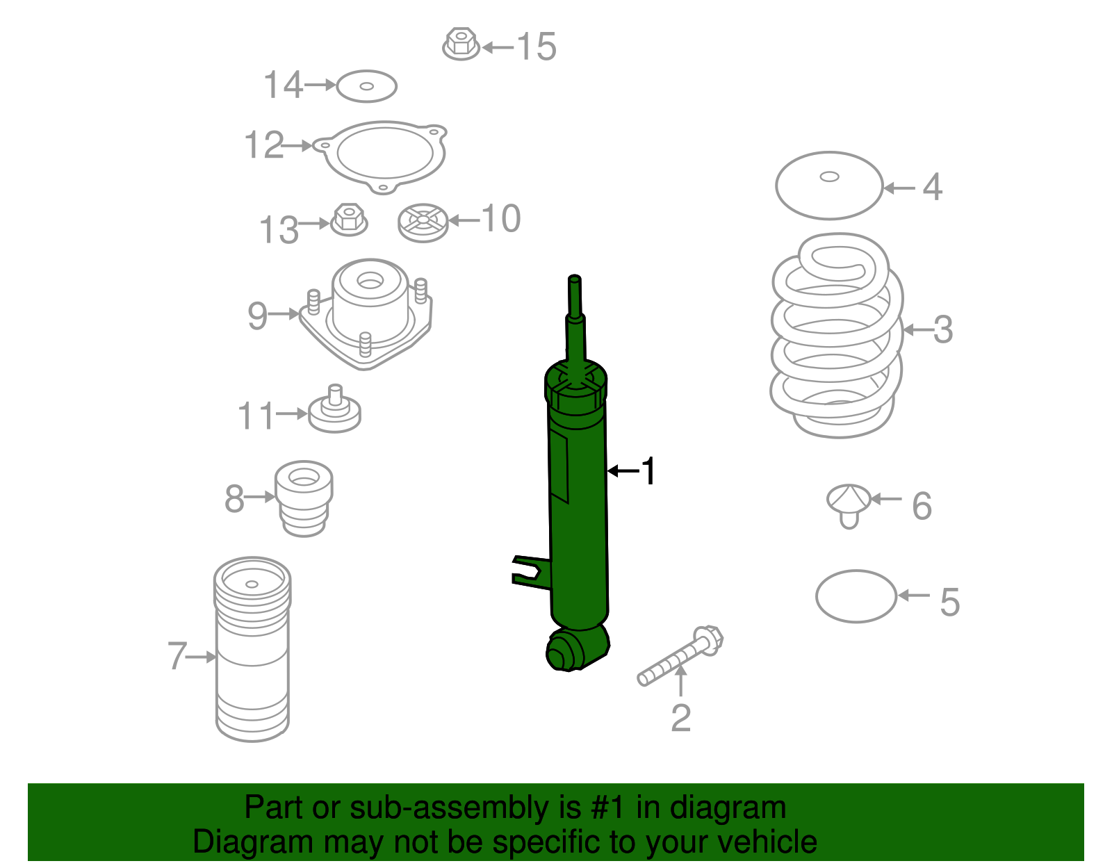 33526788512 - 2008-2014 BMW X6 Shock Absorber (33-52-6-788-512) | BMW ...