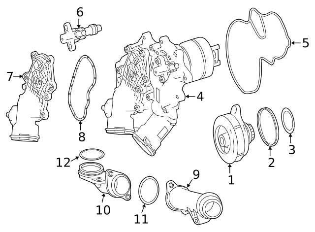 2018-2021 Mercedes-Benz Engine Coolant Outlet Flange 177-200-04-56 | MB ...