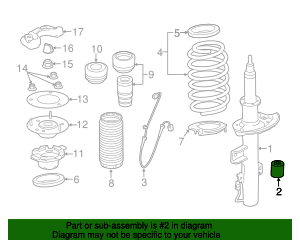 LR041112 - Strut Damper 2008-2019 Land Rover | AutoNationParts.com