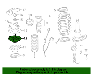 2008-2019 Land Rover Strut Mount LR085485 | Sacramento Land Rover Parts
