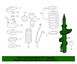 LR044681 - Strut - 2012-2019 Land Rover Range Rover Evoque | Land Rover ...