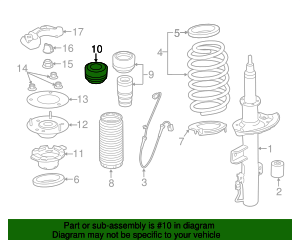 LR024487 - Suspension Strut Bumper 2012-2019 Land Rover Range Rover ...