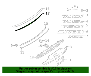 51628092093 - 2020-2022 BMW Spoiler Support (51-62-8-092-093) | BMW of ...