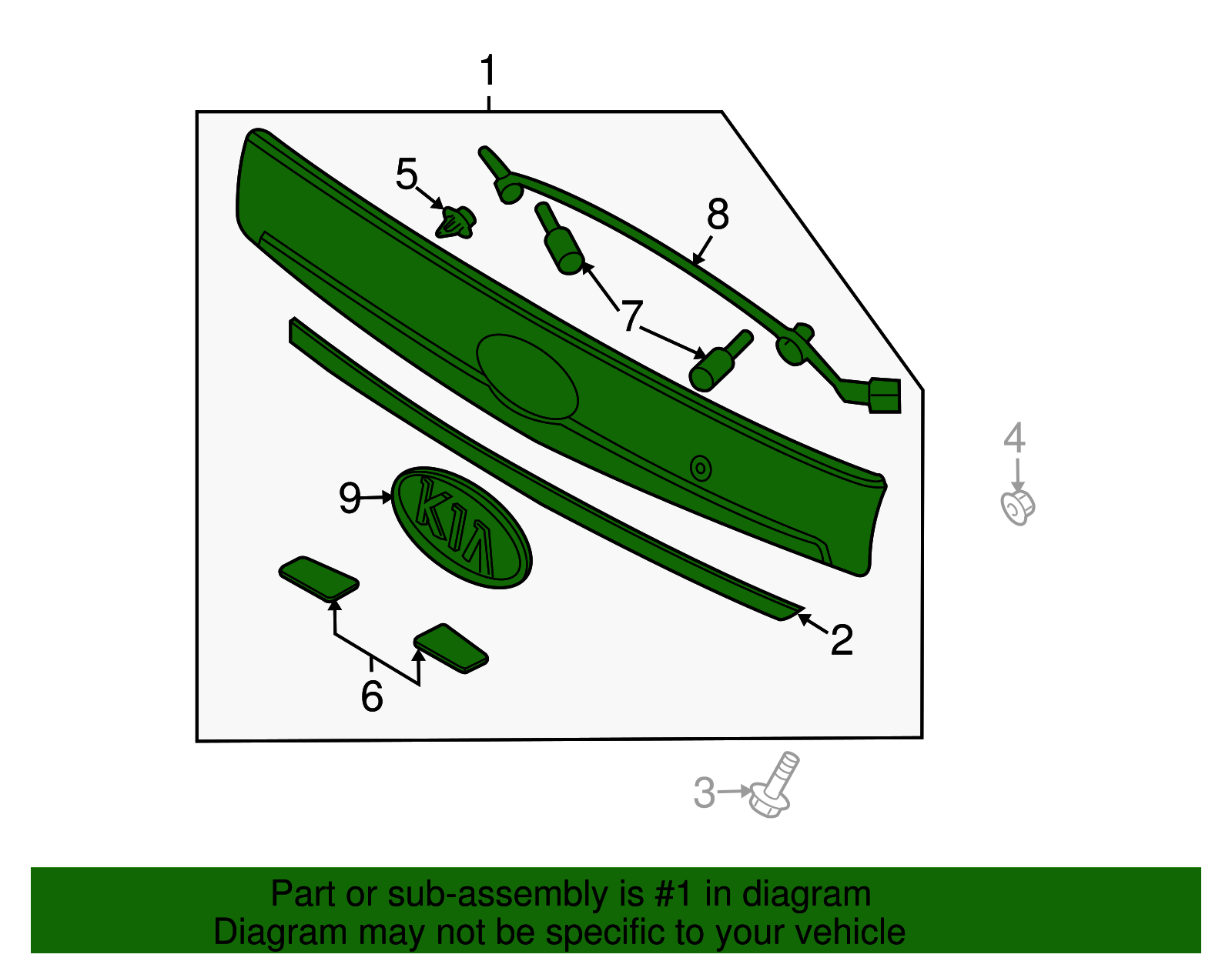 92501-4D200 - License Lamp 2006-2009 Kia Sedona | Kia.Parts Store