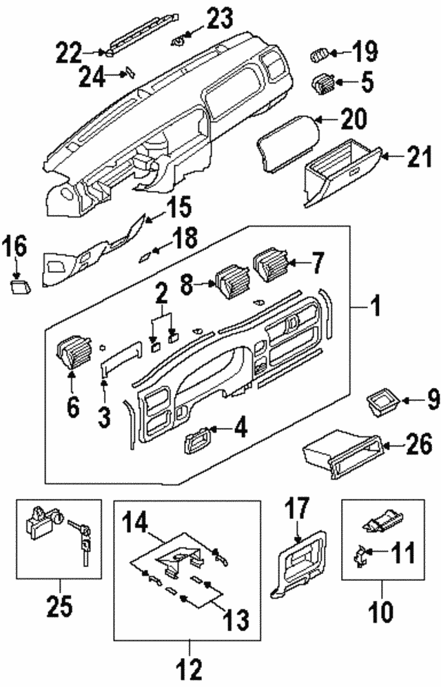 1998-2002 Isuzu Vent Grille 8971574791 | Isuzu Parts Center