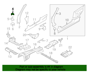41008045830 - 2008-2013 BMW M3 Outer Hinge Pillar Bracket (41-00-8-045 ...