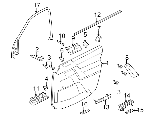 EJT500030 - Belt Weather-Strip 2008-2015 Land Rover LR2 | Land Leaping ...