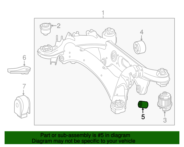 205-352-76-00 - Suspension Cross-Member Lower Bushing 2015-2023 ...