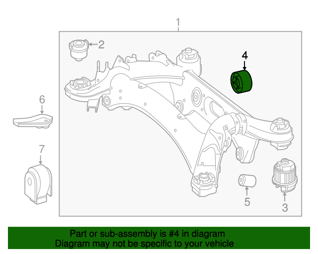 205-351-02-00 - Suspension Cross-Member Mount Bushing 2015-2023 ...