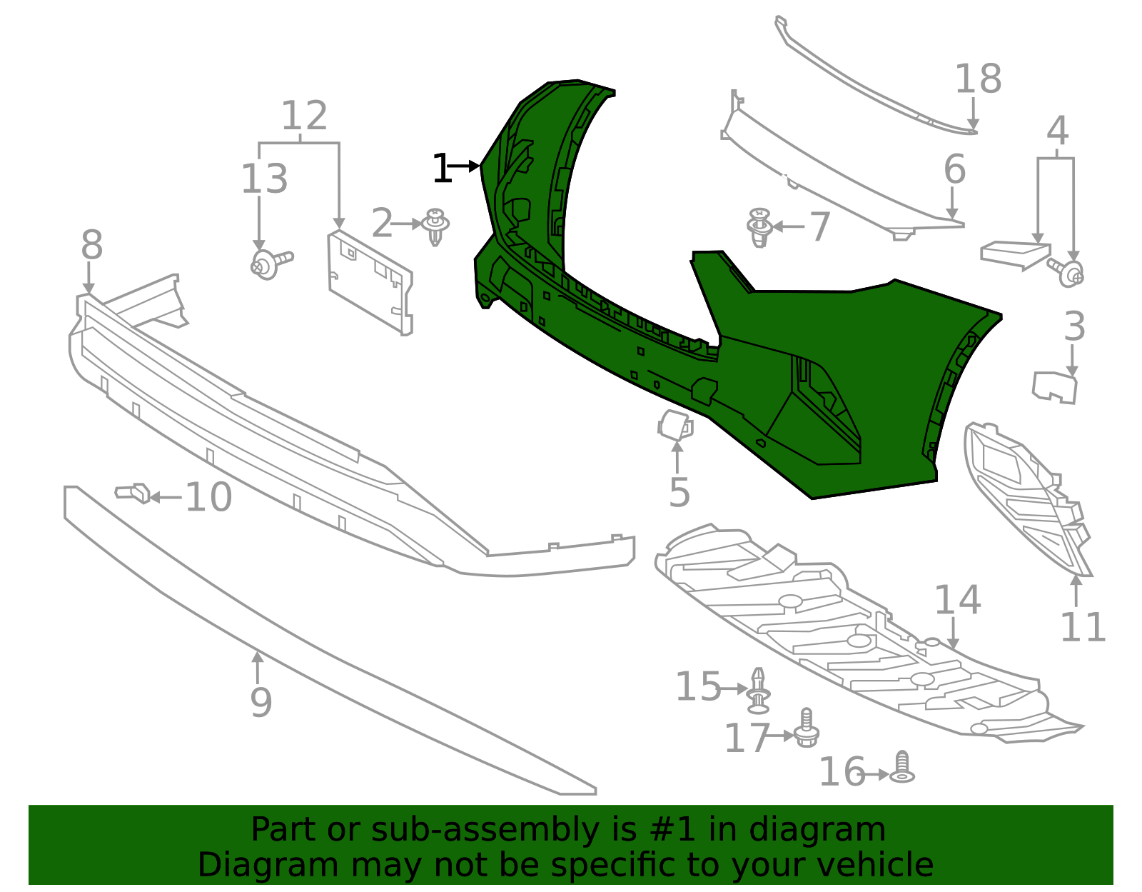 2020-2024 Toyota Highlander Bumper Cover 52119-0E980 | OEM Parts Online