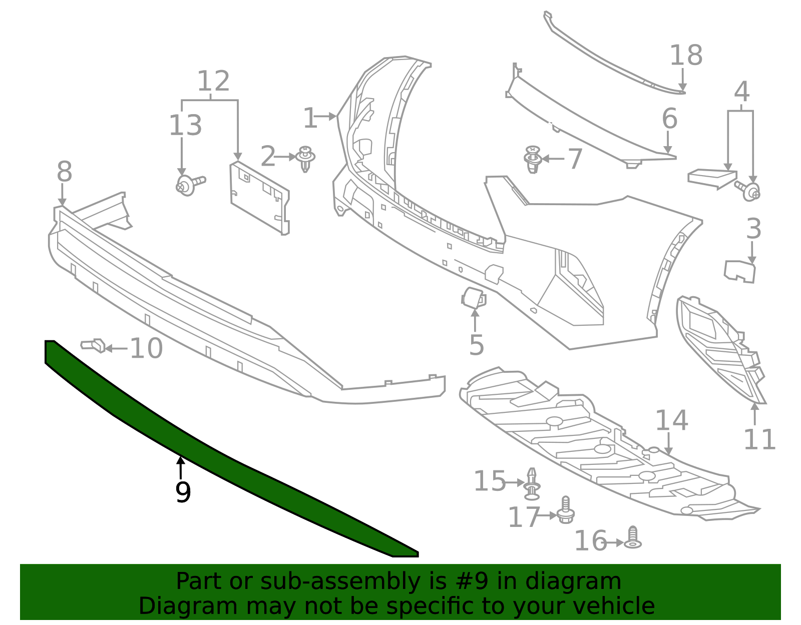 Genuine Toyota Valance Panel part# 53901-0E010 for 2020-2024 Toyota ...