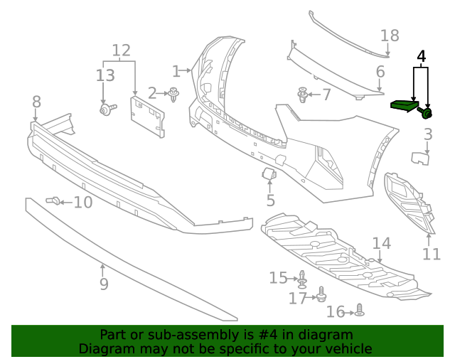 Toyota 2020-2023 Toyota Highlander Side Support 52146-0E100 | Toyota Parts