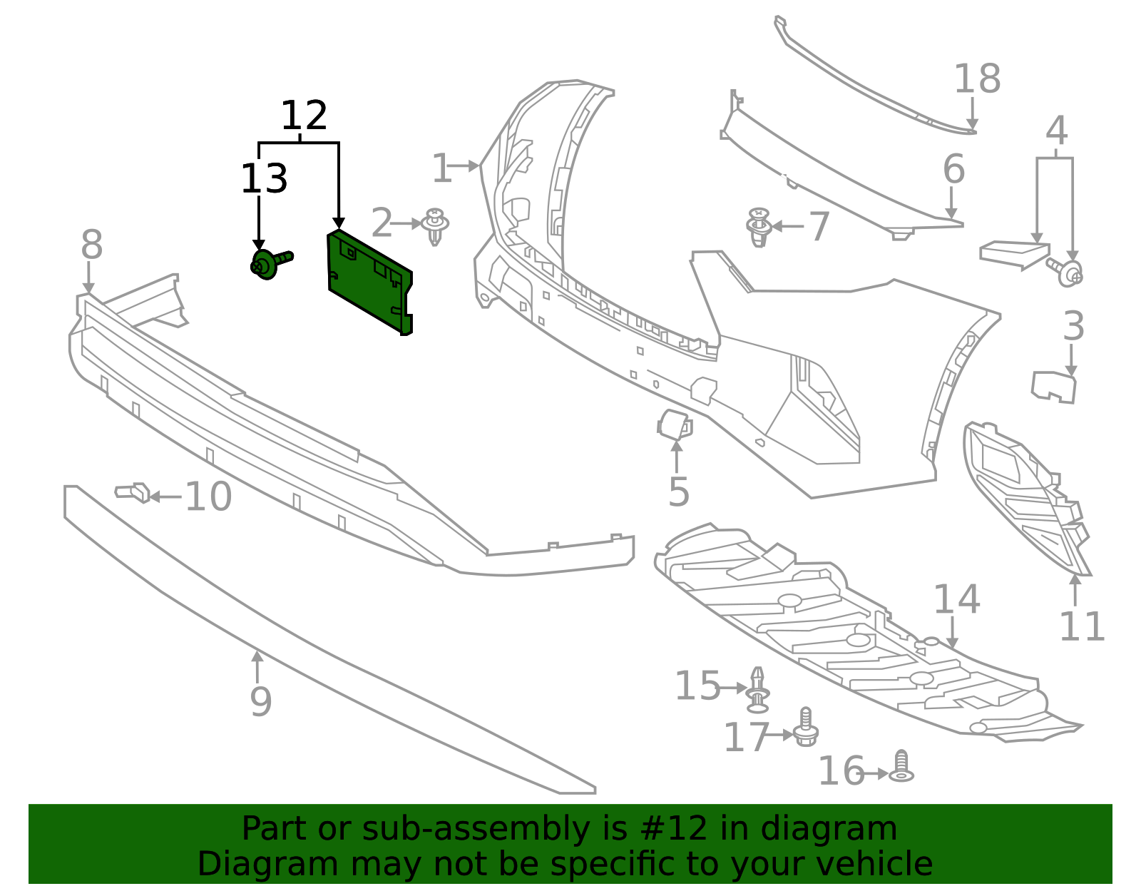 2020-2024 Toyota Highlander License Bracket 52114-0E160 | OEM Parts Online